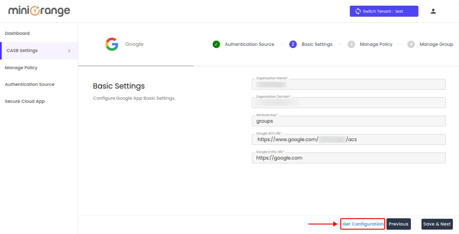 Setup Google Workspace CASB Security
