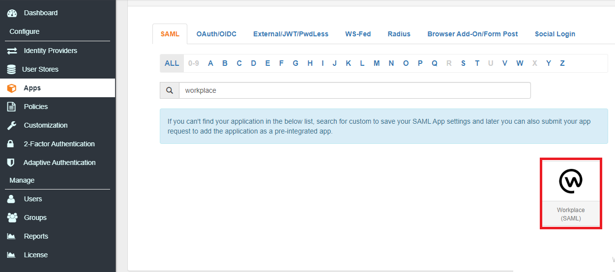 Workplace Single Sign On | SAML Solution | SSO Solution