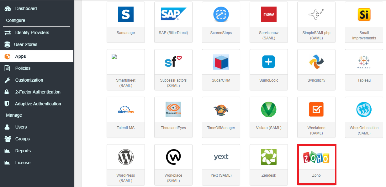 Zoho Single Sign On (SSO) Solution | SAML Solution | SSO